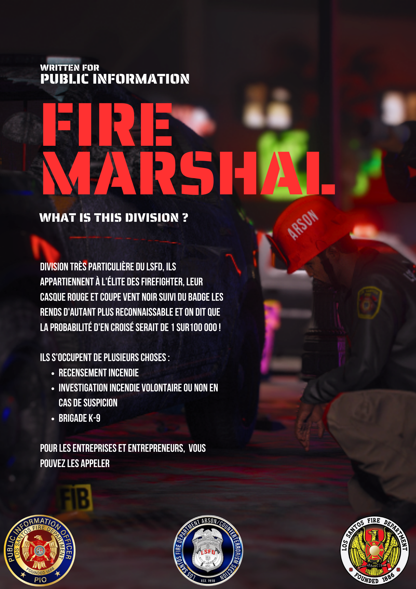 State Fire Marshal - Los Santos Fire Department